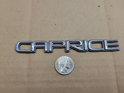 Chevy OEM Caprice Chrome 5 5/8" Emblem Badge Logo Nameplate Name Plate ...