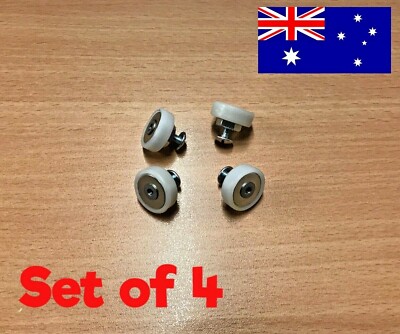 Set of 4 Shower Screen Door Rollers Runners Wheels Spare Parts FLAT ...