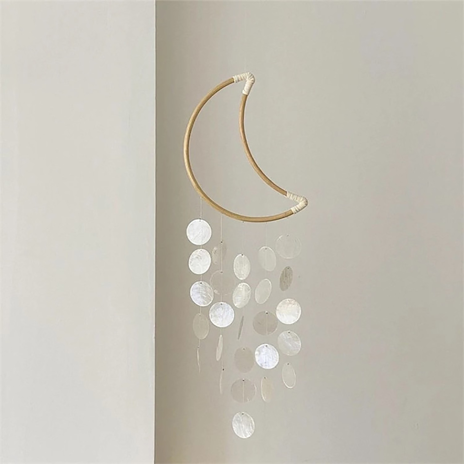 Wind Chime Circle Natural Home Beautification Bedroom Wind Chime Frame ...