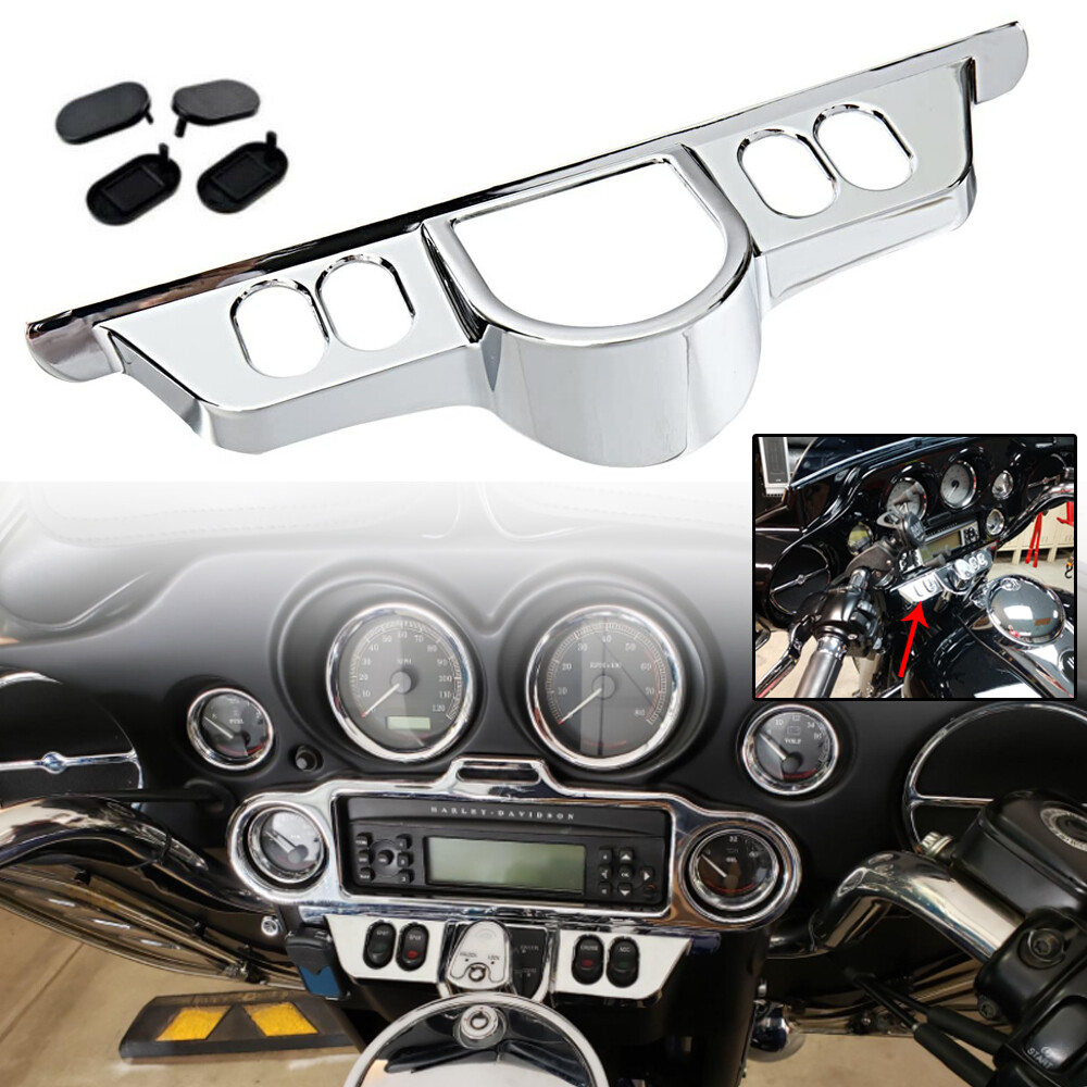 Chrome Fairing Switch Panel Dash Accent Cover for Harley Electra Street ...