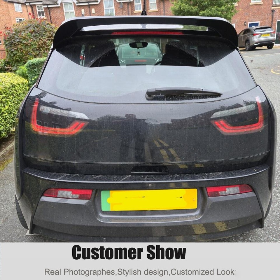 For BMW I3 i3S Hatchback 2014-2020 Gloss Black Rear Roof Window Spoiler ...