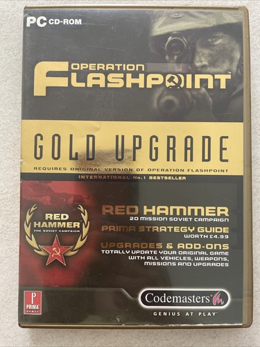 PC GAME: Operation Flashpoint Gold Upgrade. Red Hammer. 2001, VGC ...