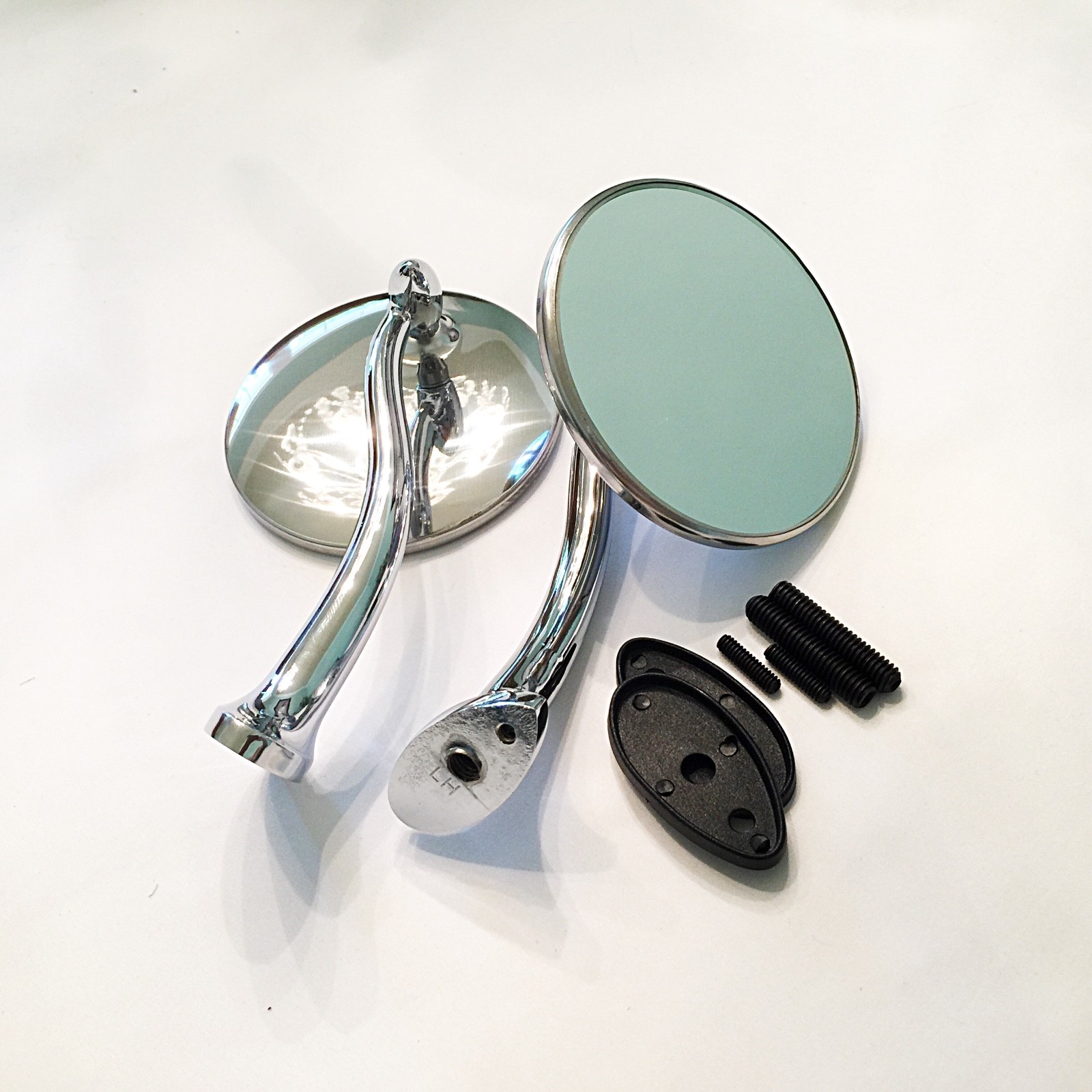 Custom Swan Neck Rear View Mirrors -1 PAIR- Hot Rod, Classic, Truck, VW ...