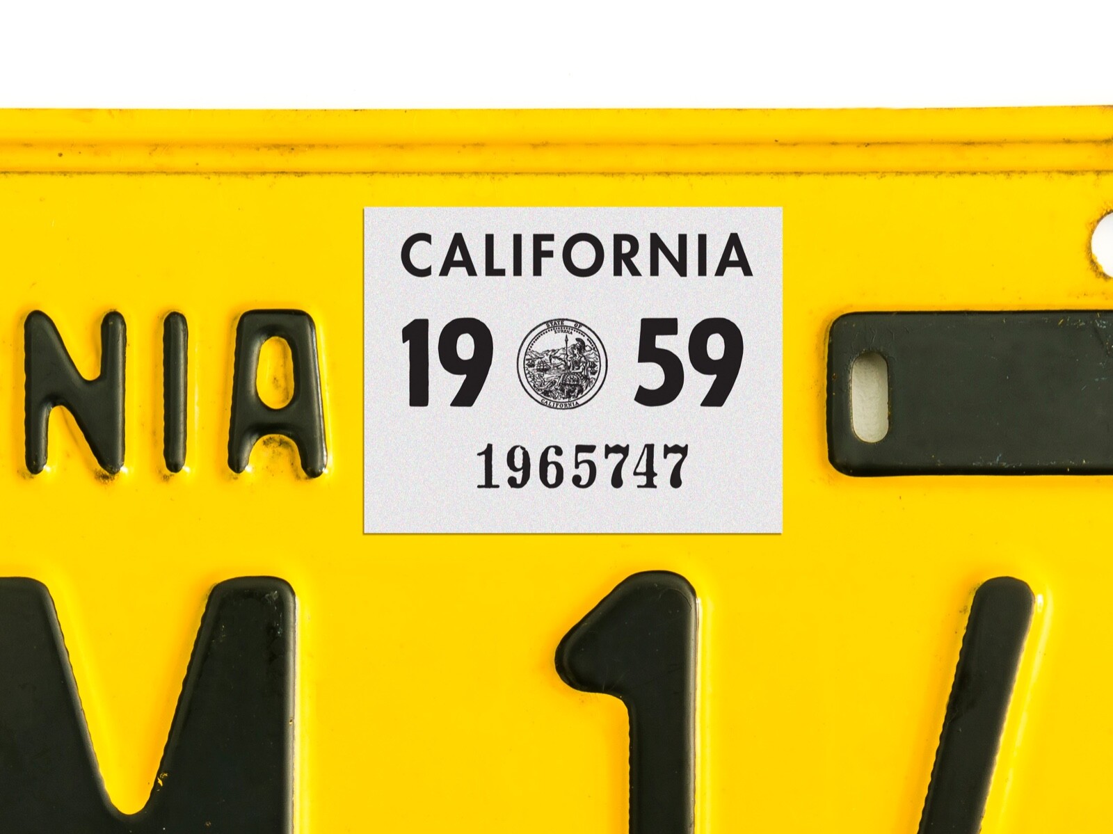 1959 California License Plate Registration Sticker, YOM, CA DMV | eBay