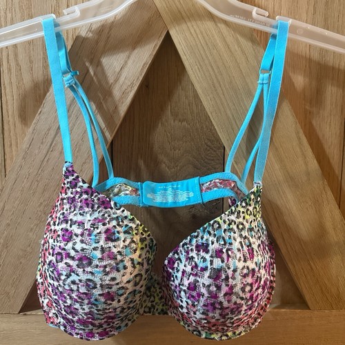 No Boundaries 38C Multicolor Leopard Print Underwire Padded Bra | eBay