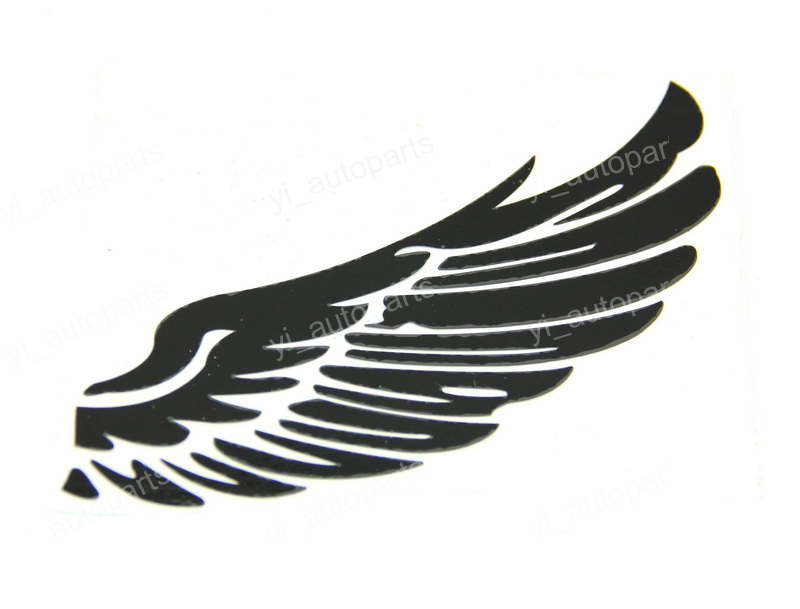 2Pcs Bird Wing Black Rear-View Mirror Decal Car Sticker Vinyl 5.5 ...