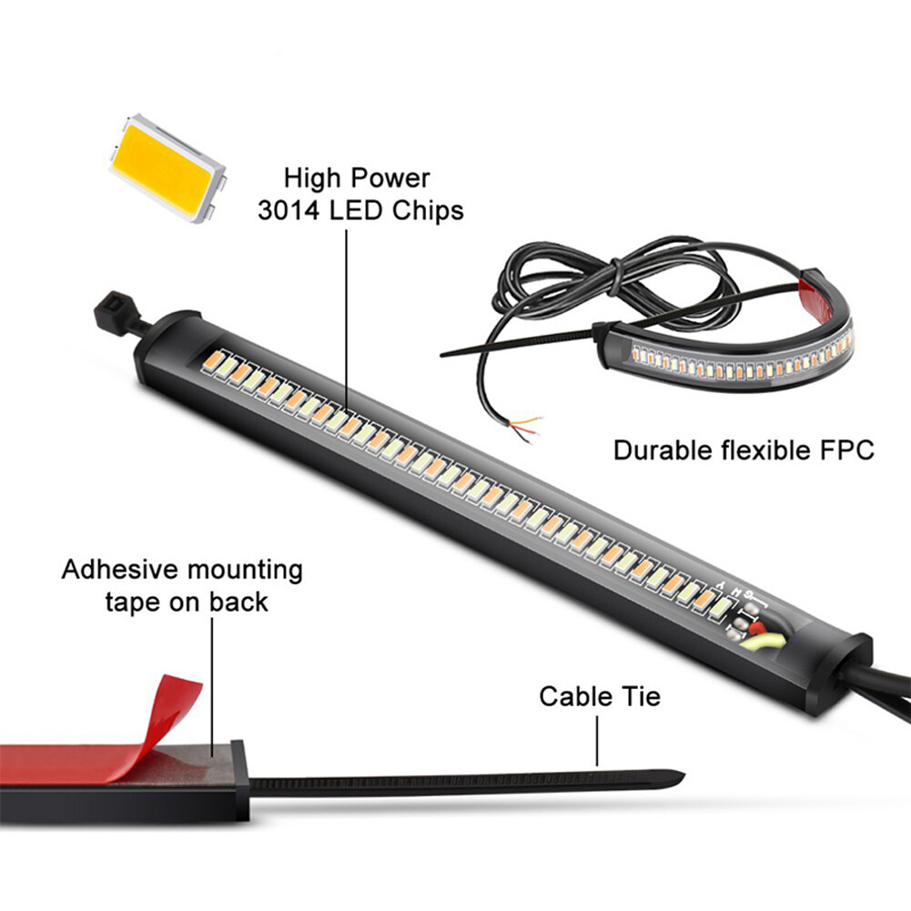 Universal Daytime Running Light 12V Motorcycle LED Fork Light Motorbike ...