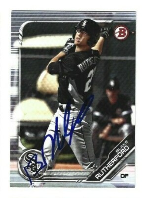 Blake Rutherford Autographed 2019 Bowman Paper Signed Card BP-20 White ...