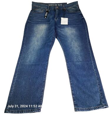 American Rag Jeans Men's 30x32 Slim Straight Fit Blue Denim Dark Wash ...
