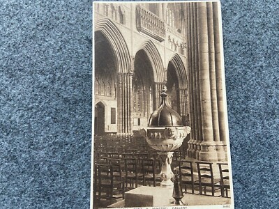 Exeter Cathedral font and minstrel gallery, England Vintage Postcard | eBay