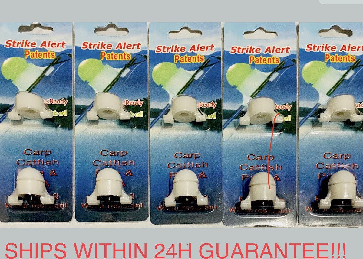 5x LED Night Bottom Fishing Bite Alarm Rod Tip Strike Alert Light ...