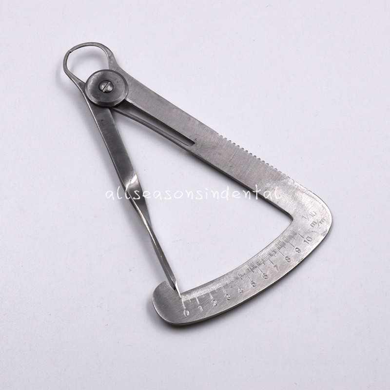 Dental Stainless Steel Wax Metal Crown Gauge Caliper Ruler Measuring ...
