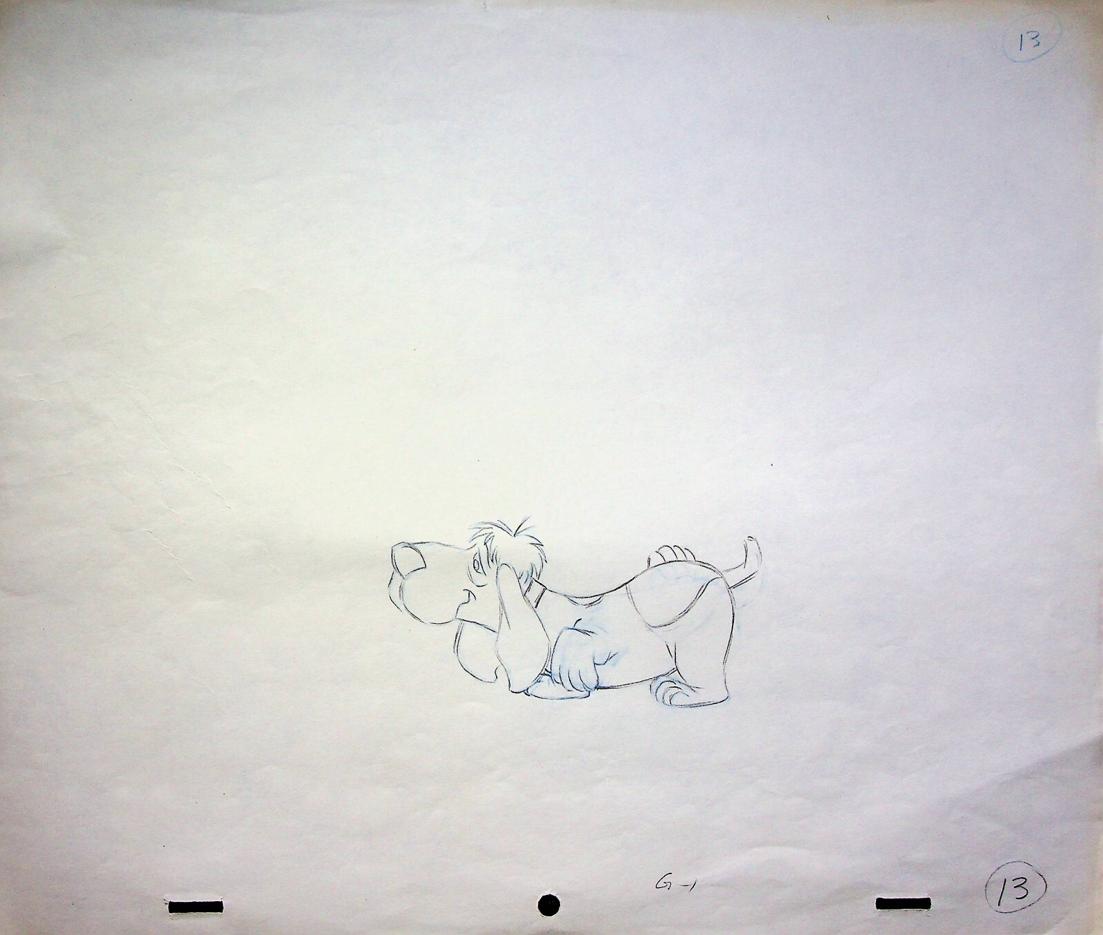 Woofer & Wimper, Dog Detectives 1975 Production Hand Drawn Pencil Hanna ...