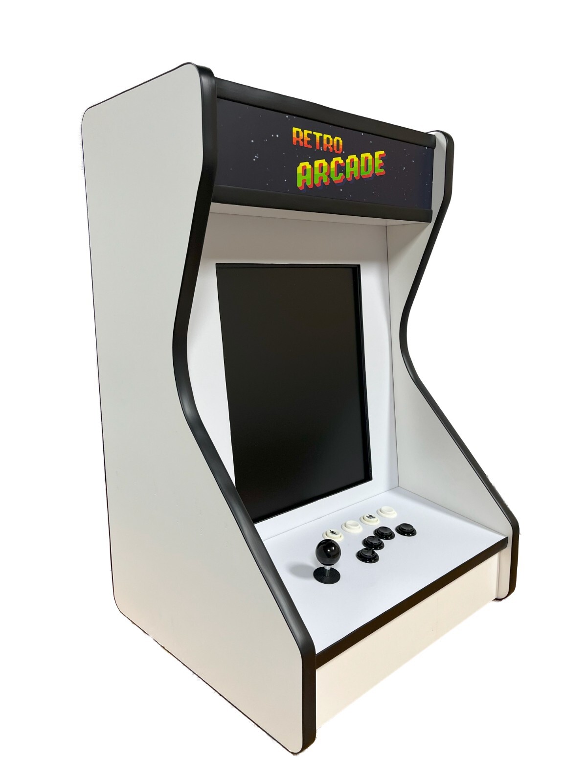 White Bar Top / Table top Vertical Arcade For Your Home! With Over 500 ...