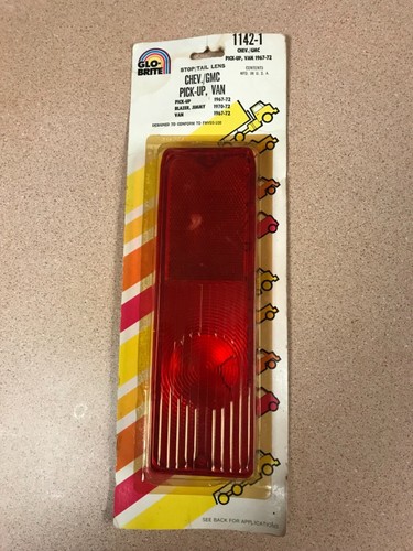 Vintage Glo-Brite Tail Lens 1142-1 For Chev/GMC Pick-up Van 67-72 NOS ...