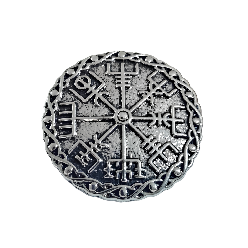 Vegvisir Pin Badge Wayfinder Compass Brooch Viking Norse Lapel Bag Hat ...