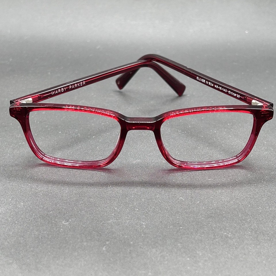 Warby Parker Oliver N 624 Eyeglasses Frame Red Berry Crystal 48-18-140 ...
