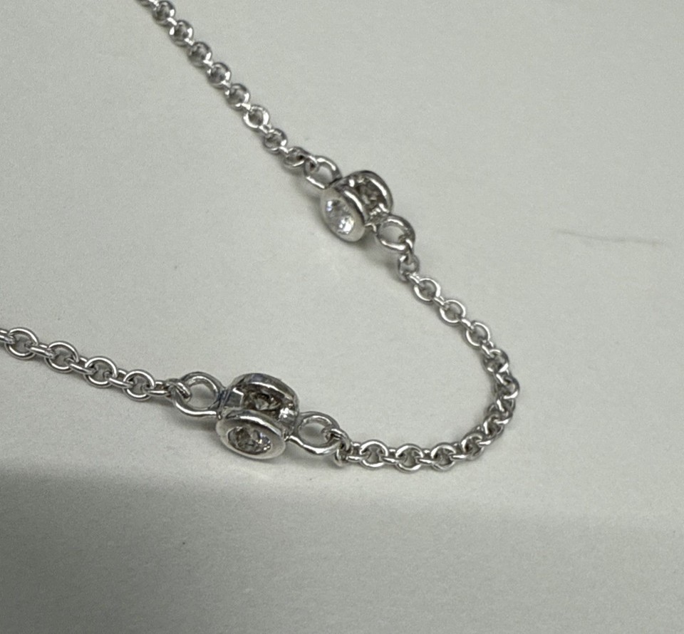 EFFY BH 14K White Gold Diamond By The Yard, Dia 0.50 CT’s Necklace ...