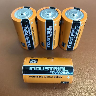 4 Duracell C Size Industrial Procell Alkaline Batteries LR14 MN1400 ...