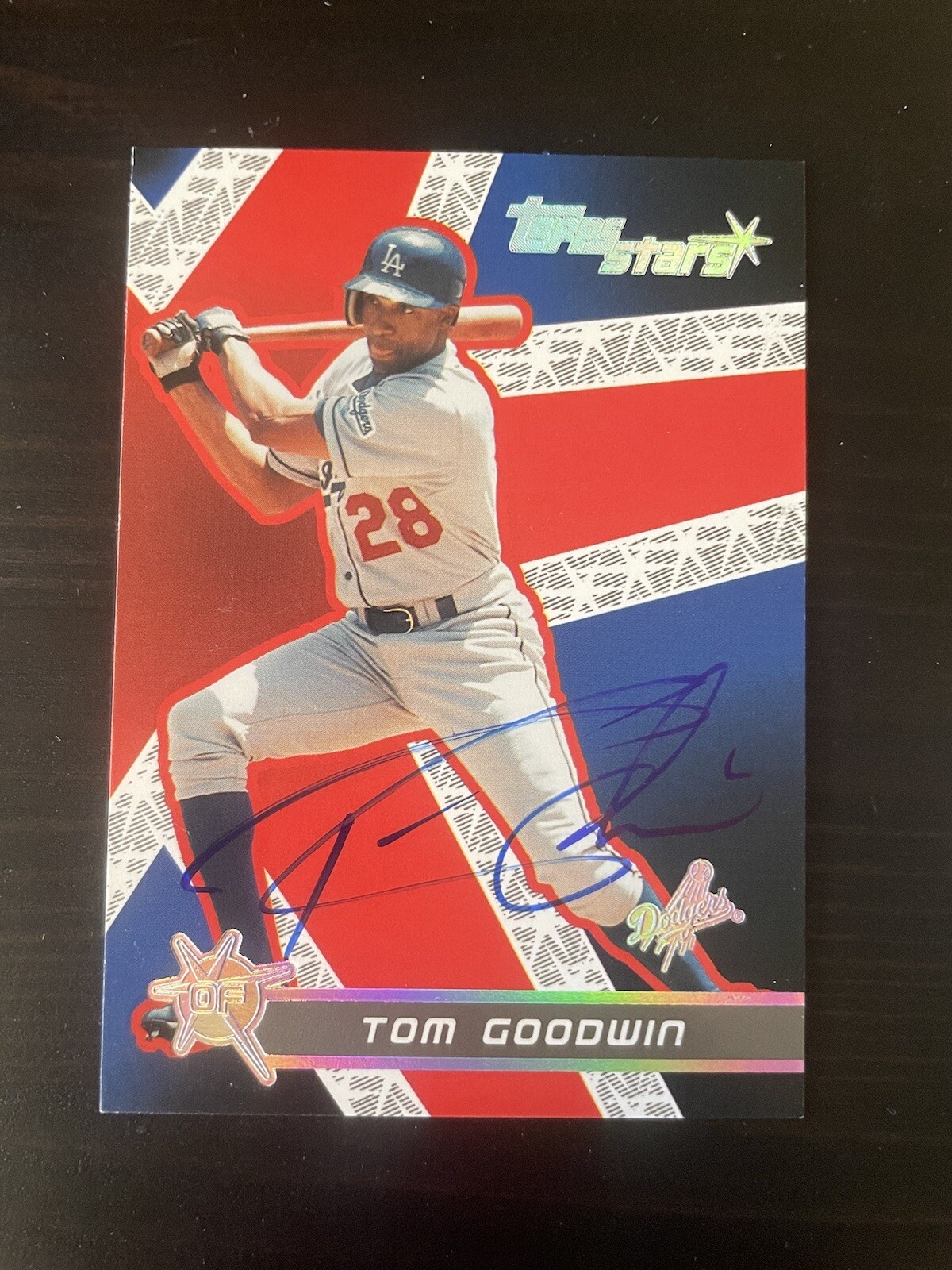 2001 Topps Stars #29 Tom Goodwin Los Angeles Dodgers Signed Card ...