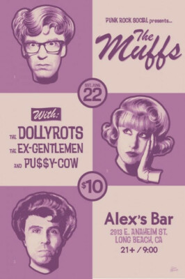 The Muffs, Dollyrots @ Punk Rock Social gig poster 12"x18" digital ...