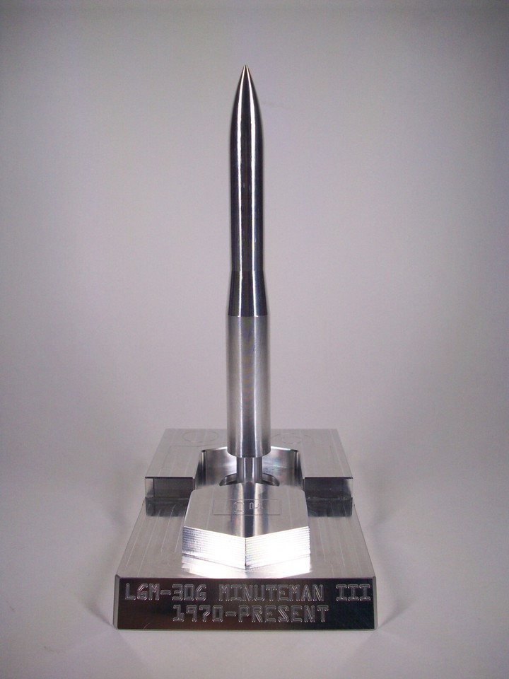 CNC Machined Aluminum Miniature Minuteman III Missile LGM-30G ICBM ...