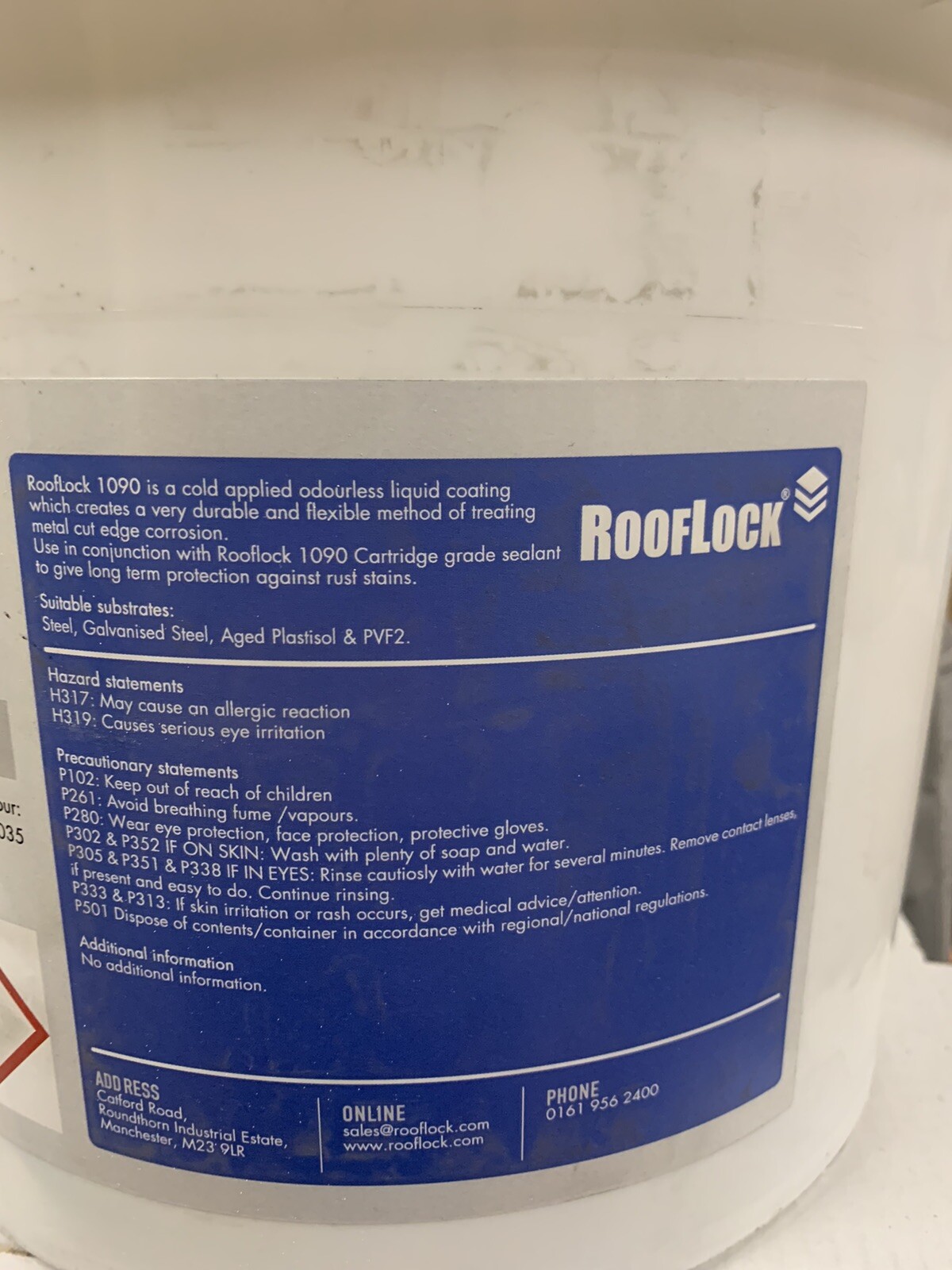 Brand New Rooflock 1090 Metal Roof Coating RAL 7035 (Job Lot) 7 kg X 14 ...