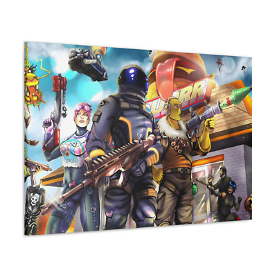 Fortnite Canvas Game Room Kids Fortnite Characters Wall Art Decor | eBay