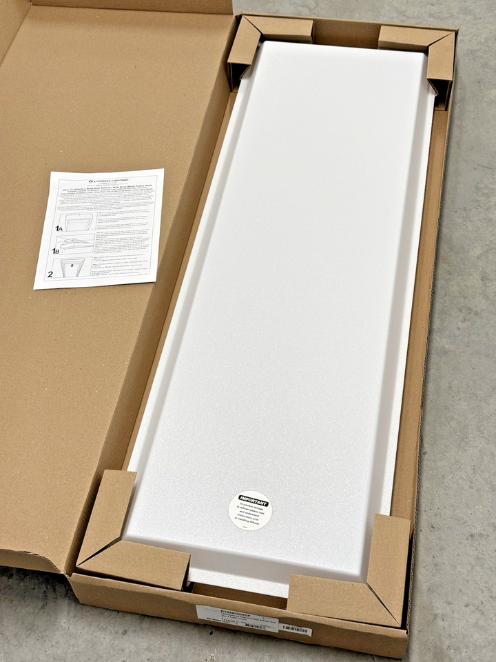 2-Pack Genuine Lithonia Lighting 1-1/3 ft x 4 ft Dropped White Acrylic ...