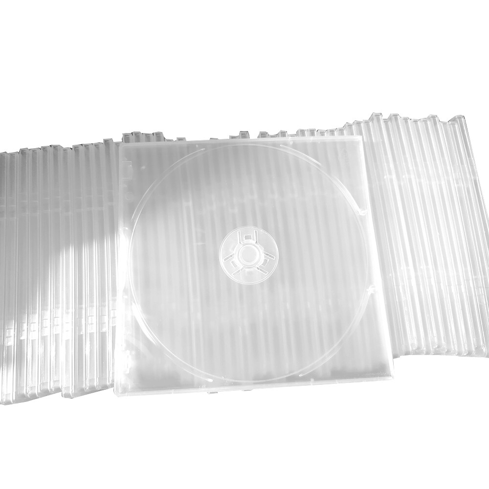 50/100 Slim 5.2mm Single PP Poly Plastic CD Jewel Disc Cases Storage ...