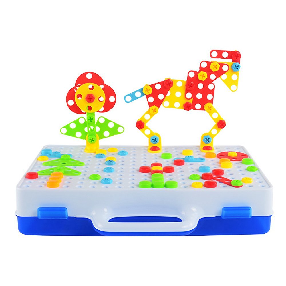 237X Set Mosaic Building Blocks Peg Electric Drill Assemble Toys ...