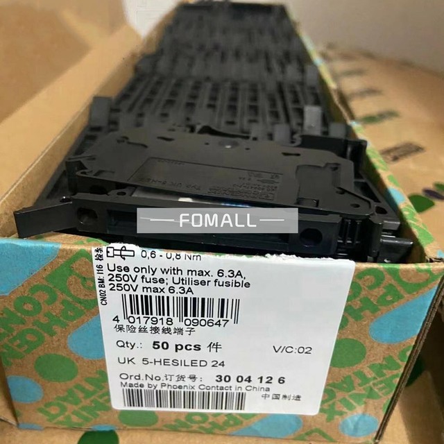 Phoenix Contact 3004126 UK 5-hesiled 24 Terminal 5x20 Fuse Holder 24v ...