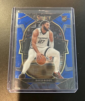 David Roddy #78 2022-23 NBA Panini Select Concourse Blue Rookie Card RC ...