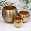 Gold Hammered Metal Indoor Flower Pot Bowl Planters Decorative Metalic ...