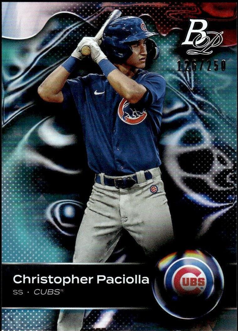 2023 Bowman Platinum - Top Prospects Christopher Paciolla #TOP-83 Aqua ...