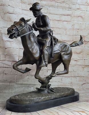 Civil War Union Soldier Cavalry Officer on Horseback Bronze Statue ...