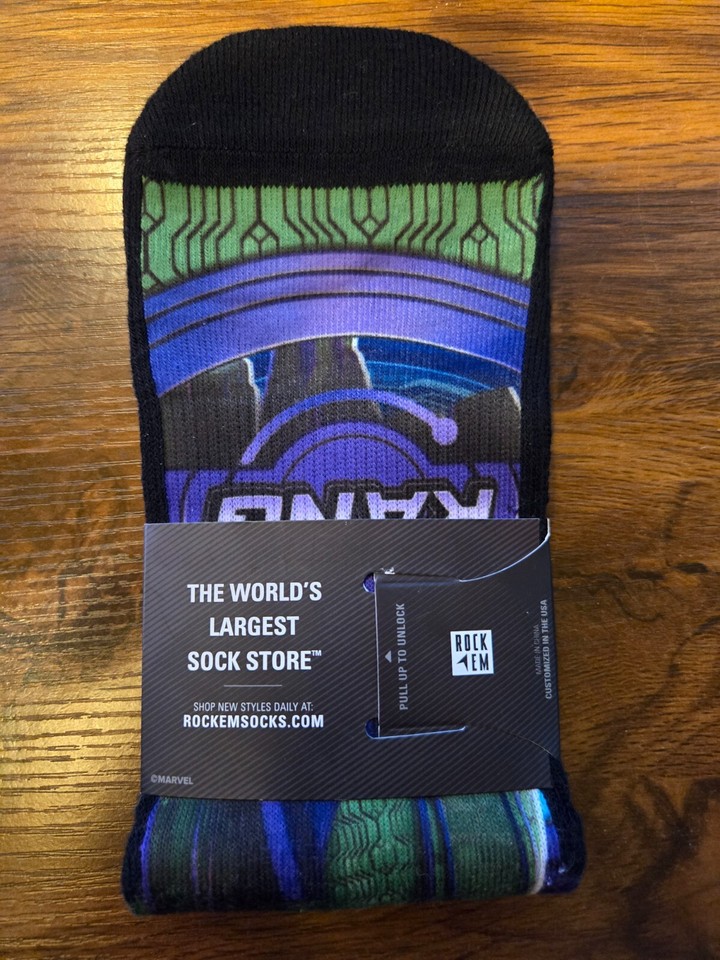 MARVEL Rock Em The Worlds Largest Sock Store L/XL Socks NEW | eBay
