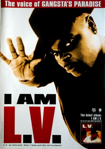 LV - 1996 - Plakat - I am L.V. - Hip Hop - Coolio - Gangsta's Paradise ...