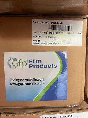 GFP PSL 54x150ft Luster PVC 3 Mil Vinyl UV Pressure Sensitive Over ...