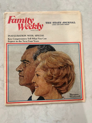 Family Weekly magazine, January 14, 1973, cover: President Richard and ...