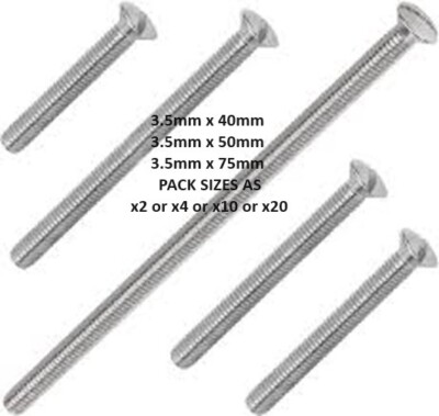 M3.5 short or long Electrical screws for Light Switch Socket front ...