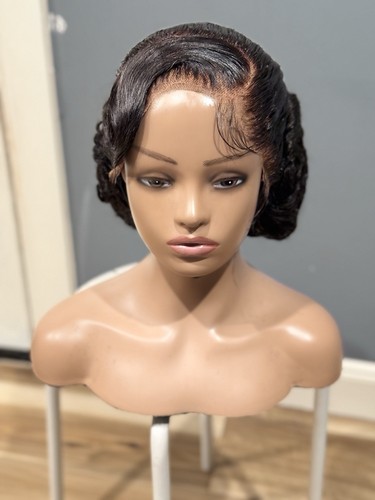 Bridal bun wig. Made on a full lace wig. Black just as pictured | eBay
