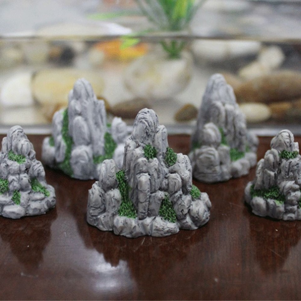 Resin Crafts Fake Mountain Simulation Mountain Stone Statue Home ...