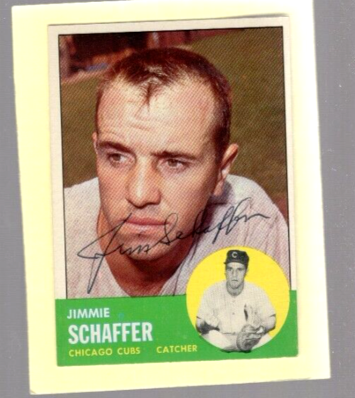 Autographed Jimmie Schaffer Cubs 1963 Topps | eBay