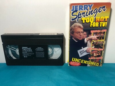Jerry Springer Too Hot For TV Uncensored VHS tape & sleeve | eBay