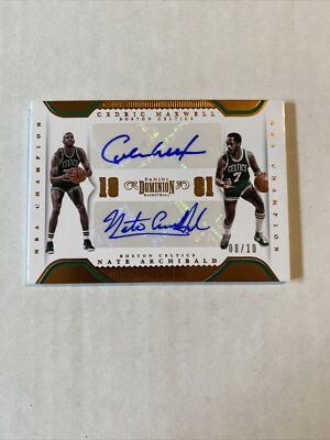 2017-18 Panini Dominion NATE ARCHIBALD CEDRIC MAXWELL Champs Auto # 8/ ...