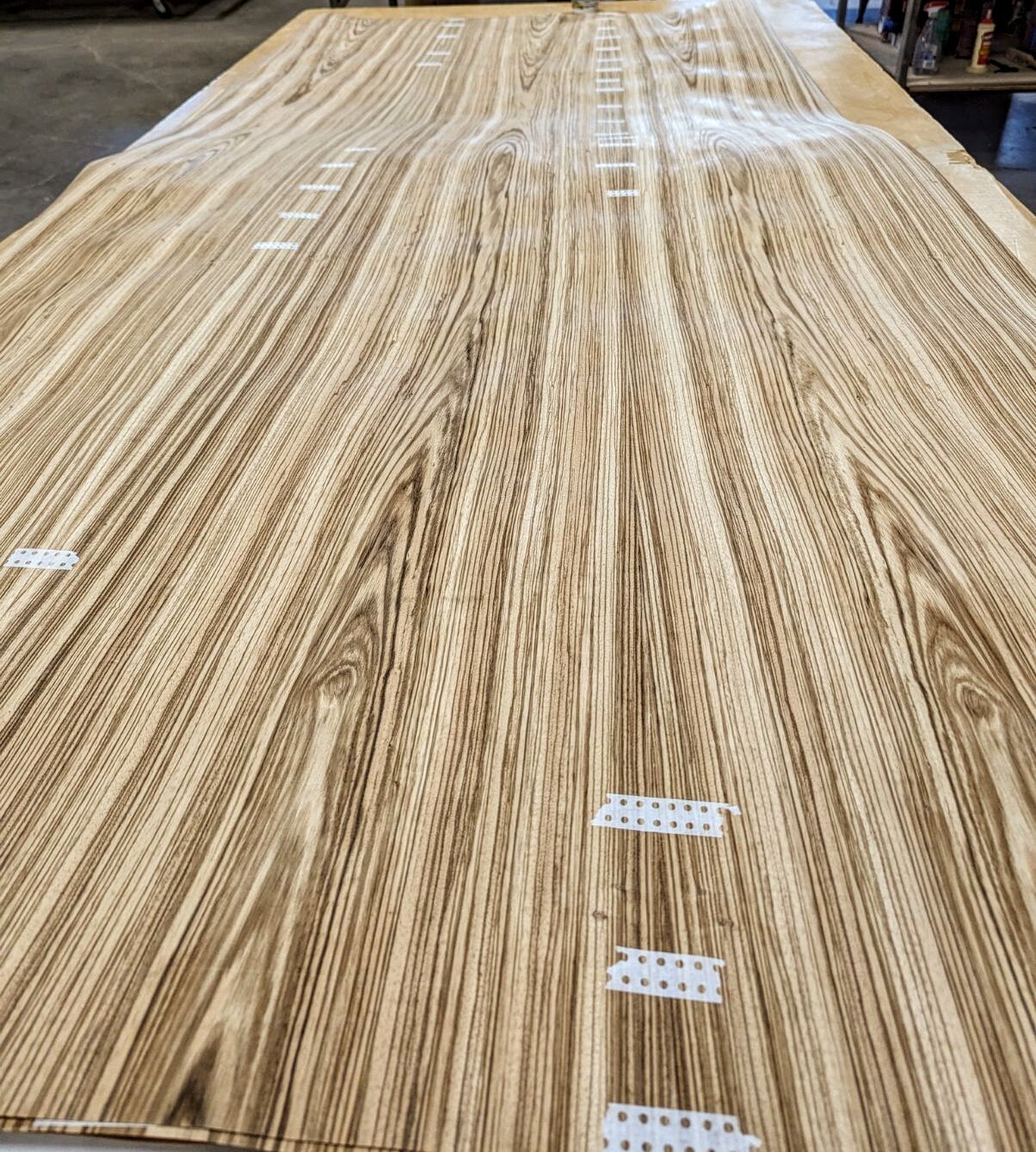 Zebrawood African genuine wood veneer 48" x 108" with paper backer 1/40 ...