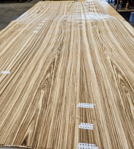 Zebrawood African genuine wood veneer 48" x 108" with paper backer 1/40 ...