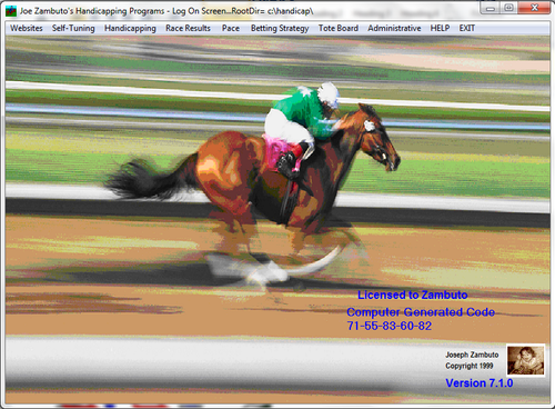 Joe Zambuto's Thoroughbred Handicapping Software Program | eBay