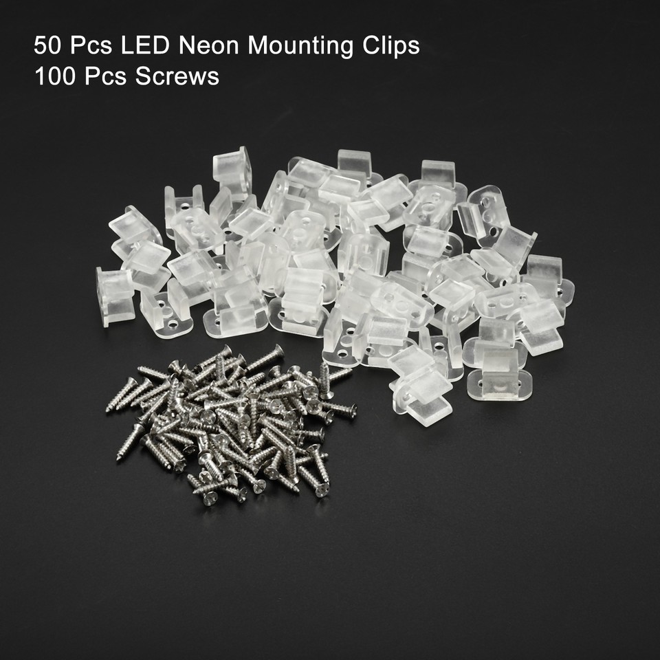 50pc LED Mounting Clip Fixing Clamp Holder Fit 4.5mm to 6mm Strip ...